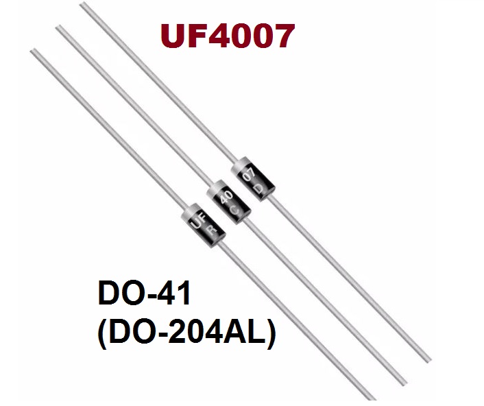 (20ตัว)ไดโอด UF4007 1000V/1A trr 75ns Diode Ultrafast Rectifier ...