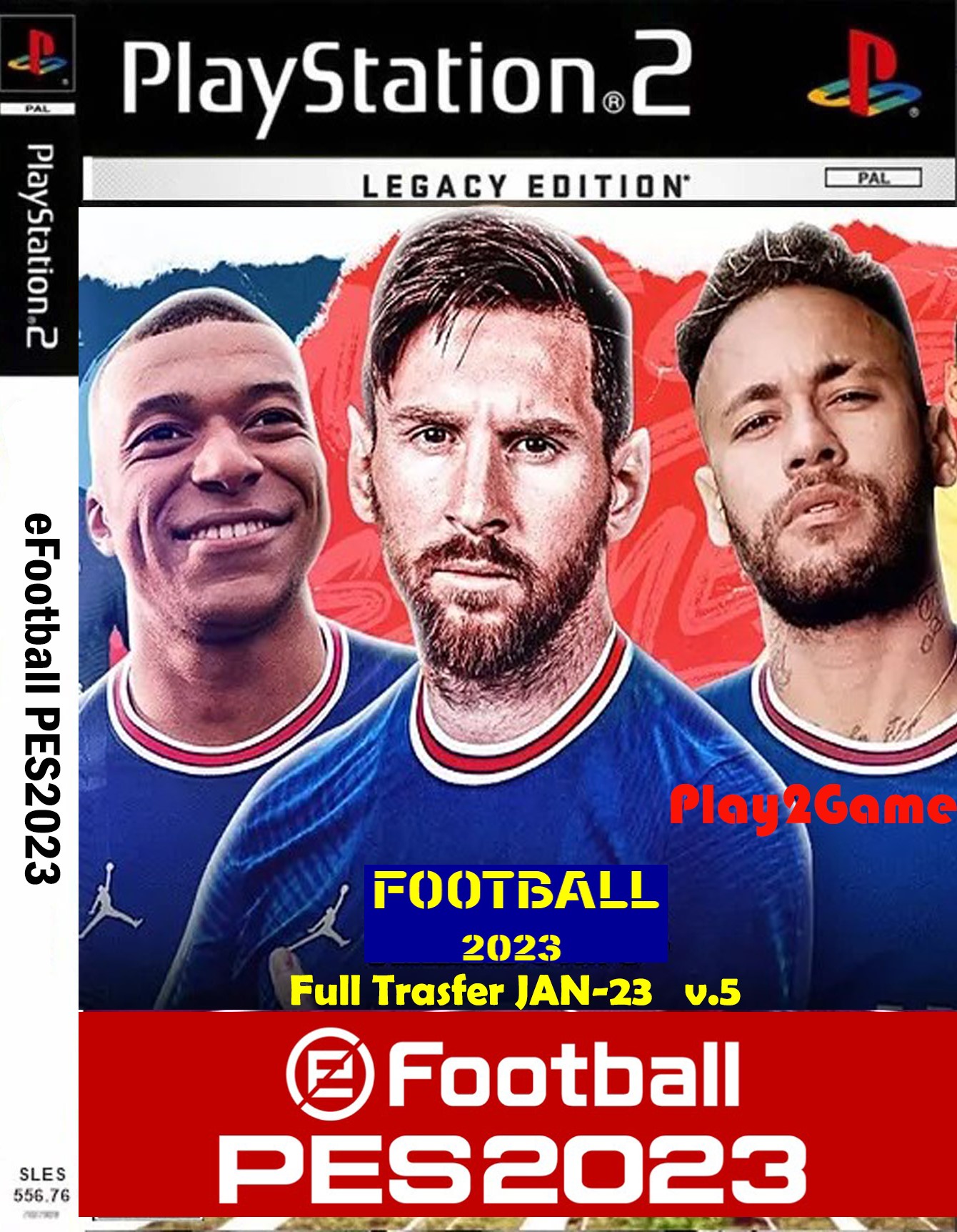 แผ่นเกมส์ PES 2023 v.5 Winter Transfer #ภาษาอังกฤษ# PS2 Playstation 2 ...