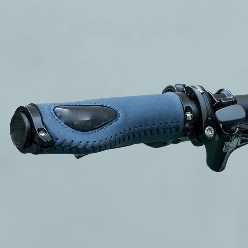 Bicycle Handlebar Aluminium AlloySilica Gel Leather Shockproof Bike ...