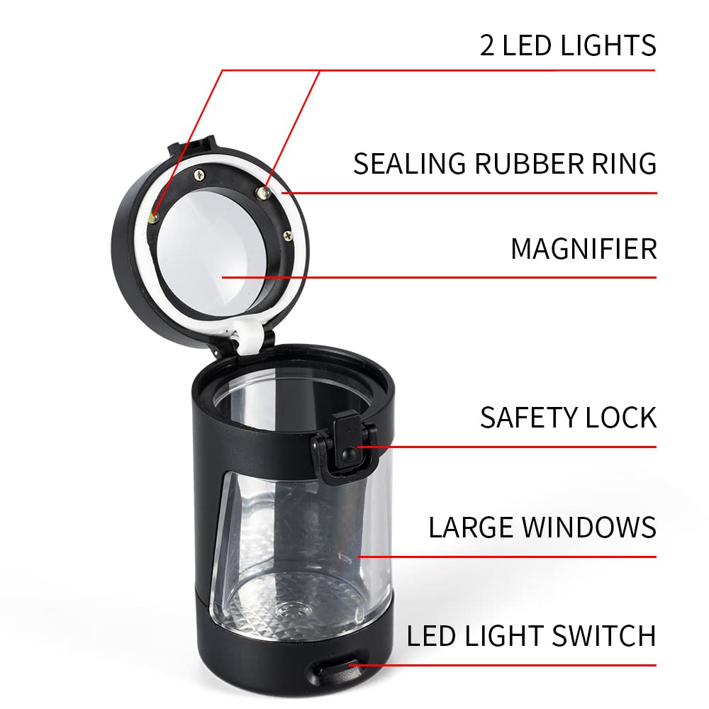 Mag Jar Storage jar กระปุกโหล ส่องได้ โหลแก้ว มีแว่นขยายพร้อมไฟ กัน ...