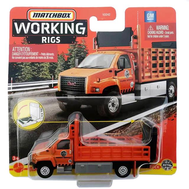 Matchbox Working Rigs International MV Box Truck MBX Mobile Crane Road ...
