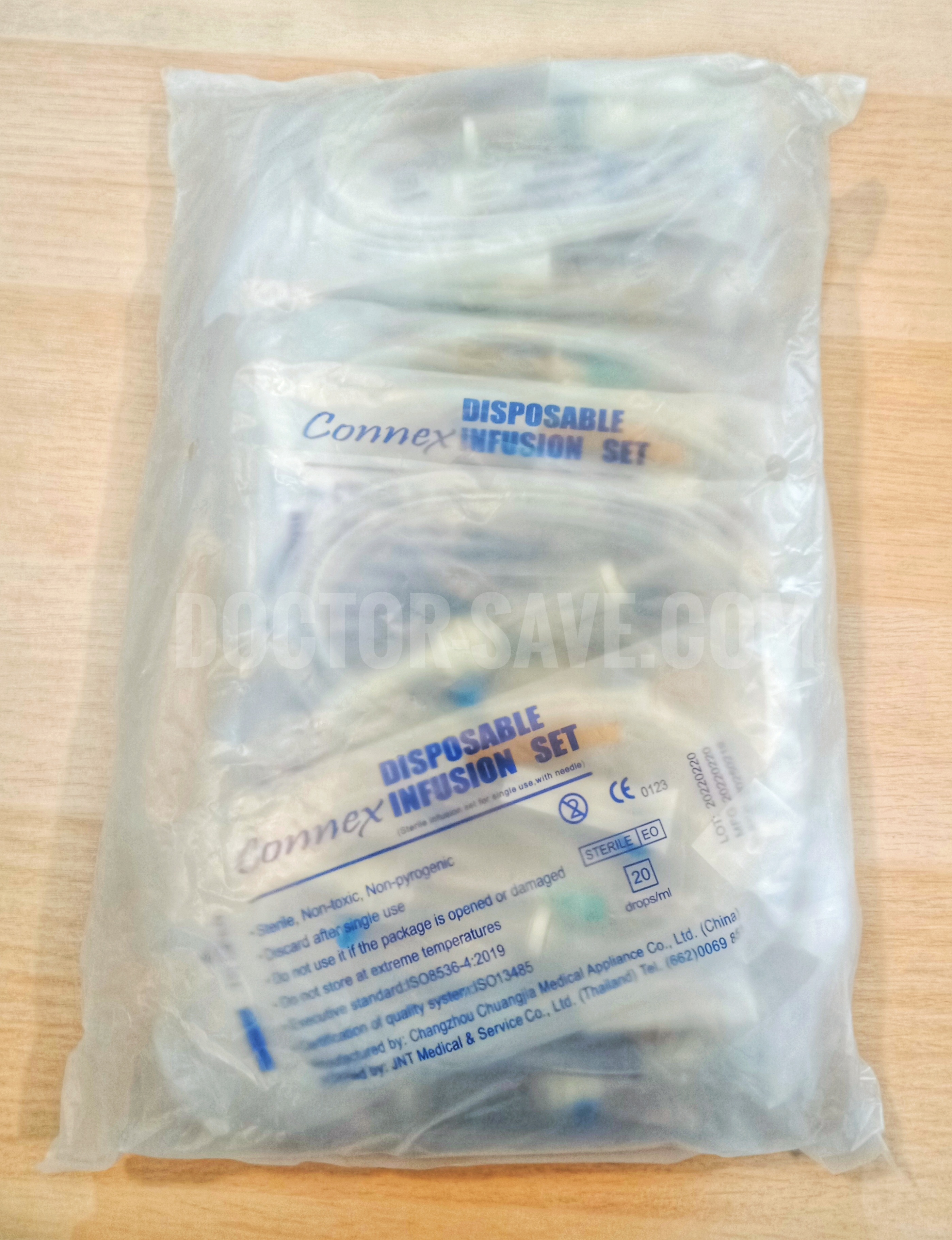 IV Set สายน้ำเกลือพร้อมเข็ม ขนาด 21x1 ยี่ห้อ Connex (25 set/pack ...