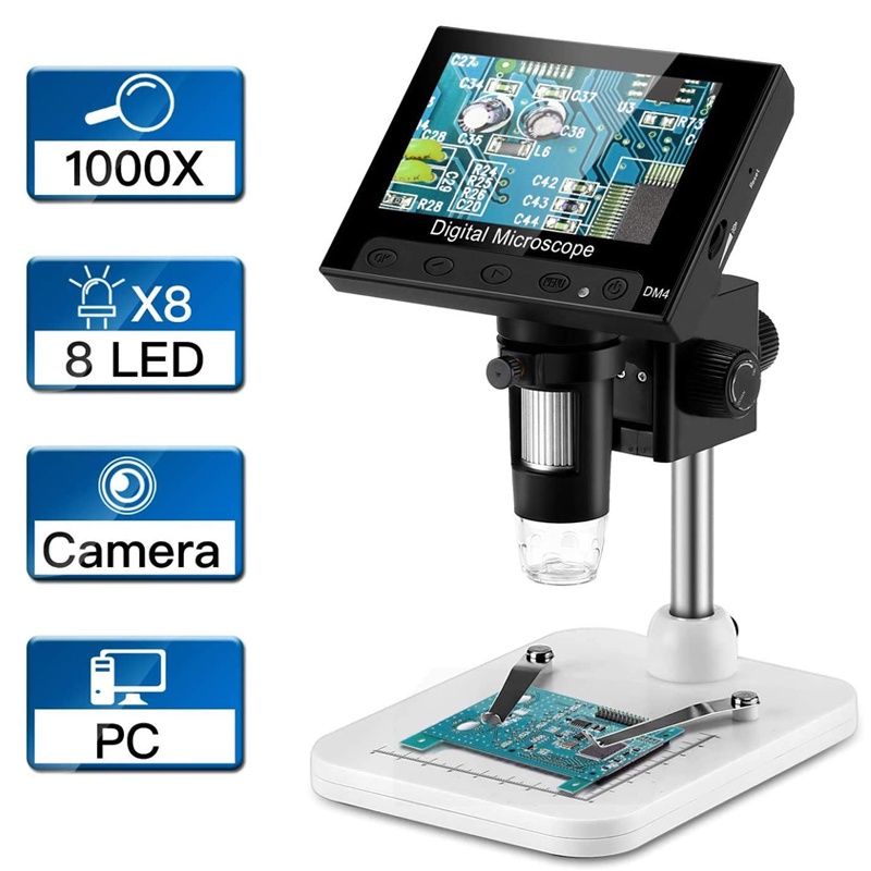 พลาดไม่ได้ 1000X 720P 4.3 inch Microscope LCD Display Portable Digital ...