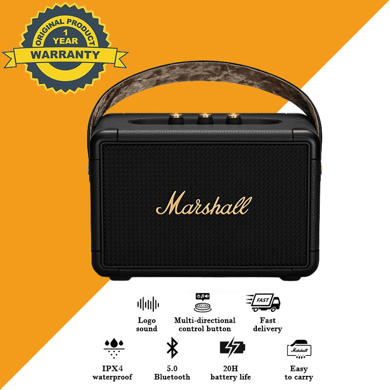 (In stock ) ส่งฟรีMarshall Kilburn IIแท้จริง Black - marshall ลำโพงบลูทูธ มาร์แชล Kilburn II ...