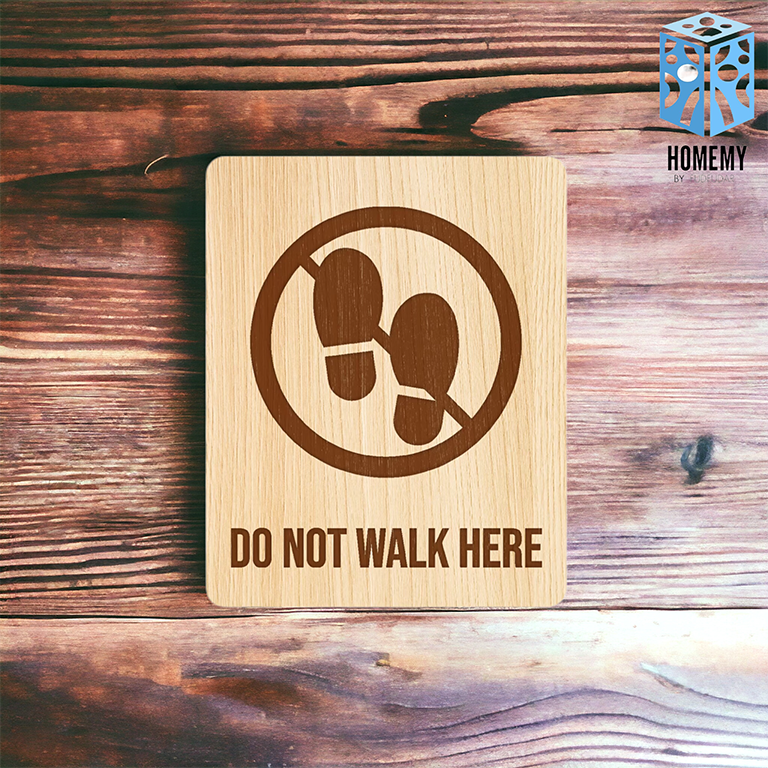 Homemy ป้ายห้ามเดินตรงนี้ แบบที่1 Do Not Walk Here Symbol sign ป้ายห้าม ...