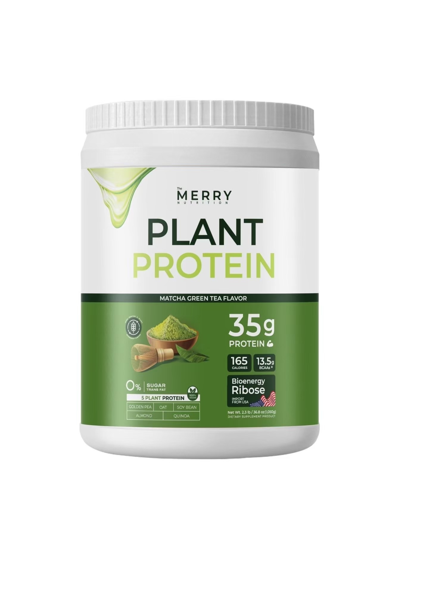 Product details of MERRY Plant Protein รสชาเขียว ขนาด 1,050 กรัม ...