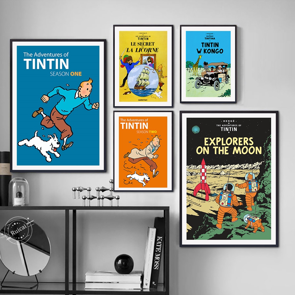 The Adventures Of TinTin Poster Wall Stickers Home Decoration High ...