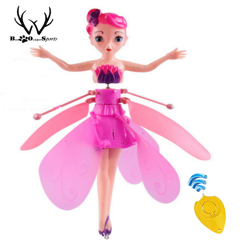 Flying Fairy ของเล่นเด็กผู้หญิง Magical Wing ตัวเหนี่ยวนำอินฟาเรดควบคุม ...