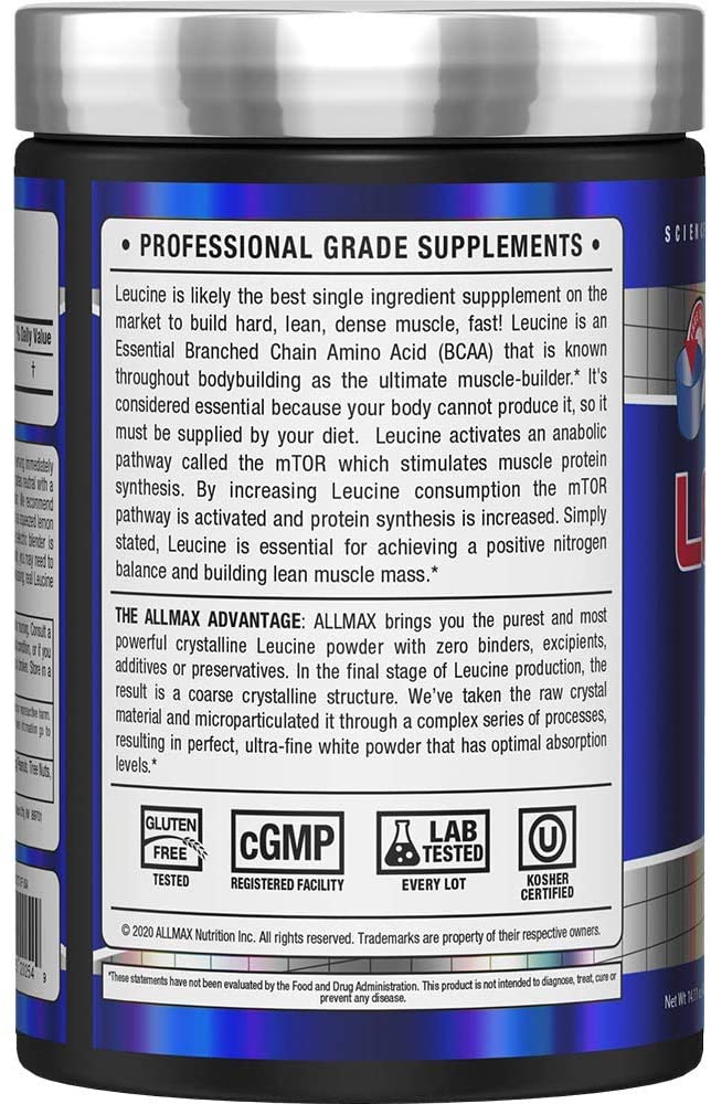 AllMax Nutrition Leucin 400g Designed to preserve lean muscle mass , 100% Pure Pharmaceutical ...