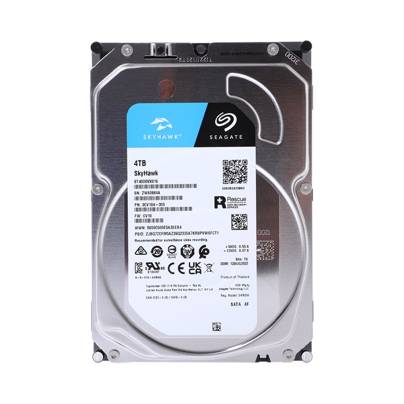 SEAGATE 4 TB HDD CCTV SKYHAWK (5900RPM, 256MB, SATA-3, ST4000VX016 ...