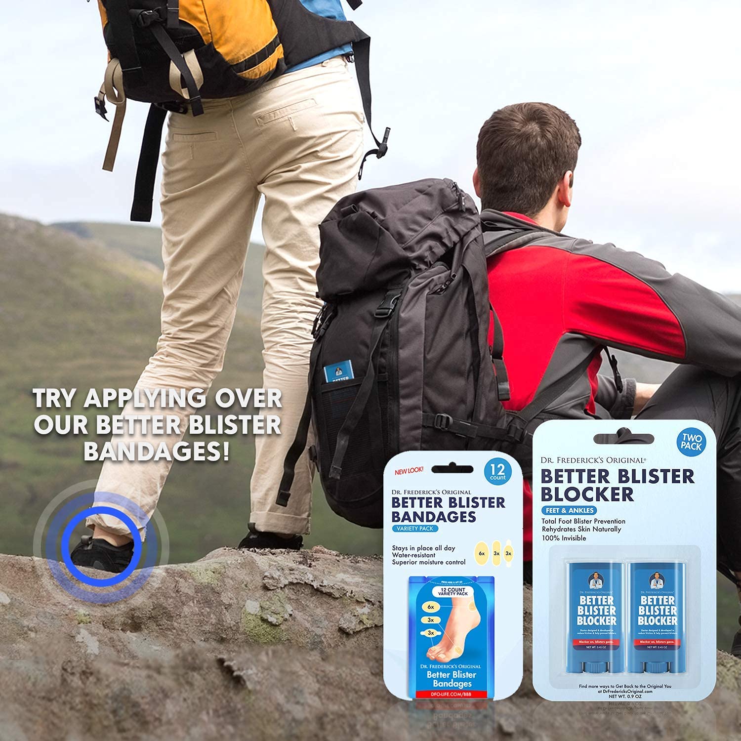 Dr. Fredericks Original Better Blister Blocker Stick for Feet Ankles 2 ...