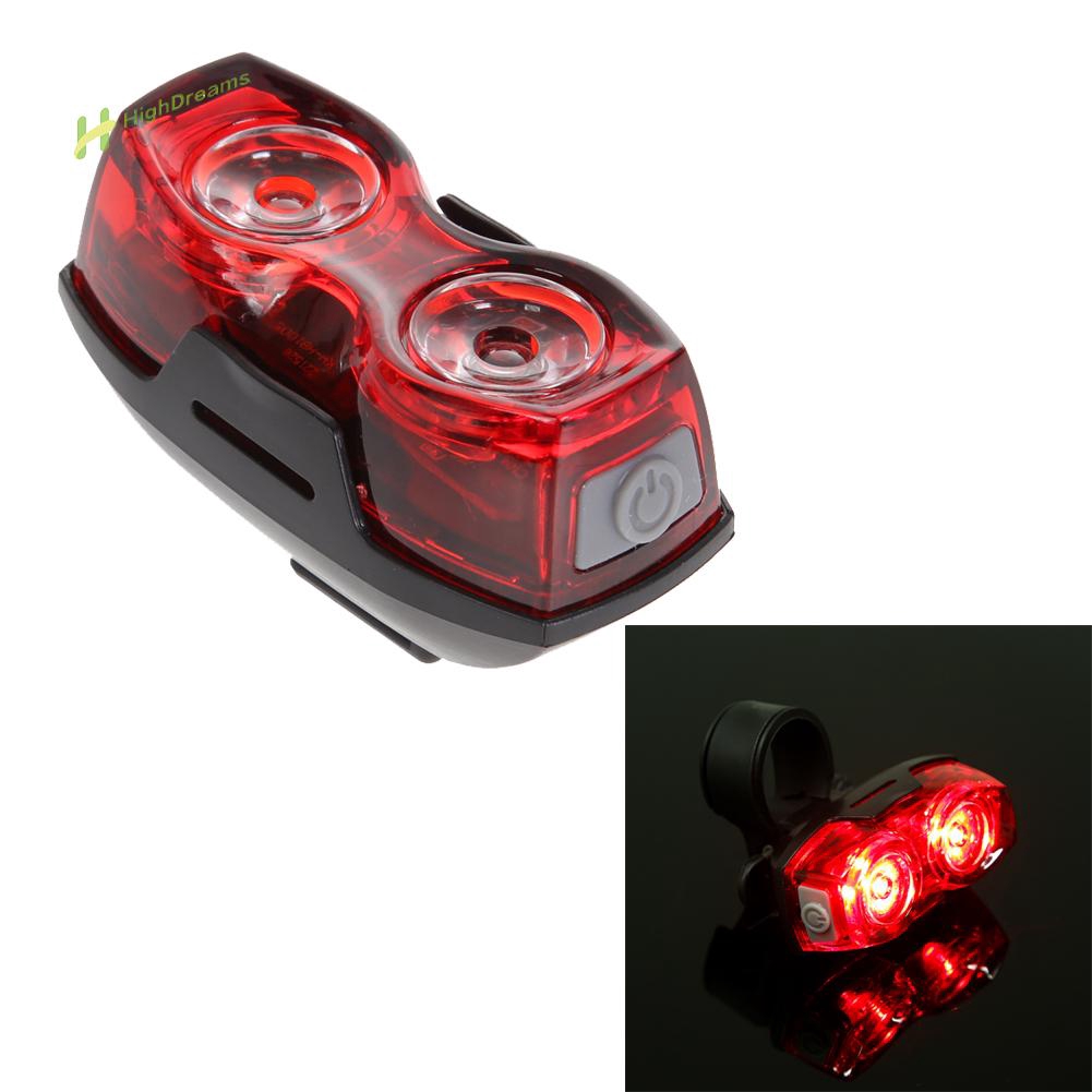 Bright Bike Bicycle Cycling 2 LED Flashing Light Lamp Safety Back Rear ...