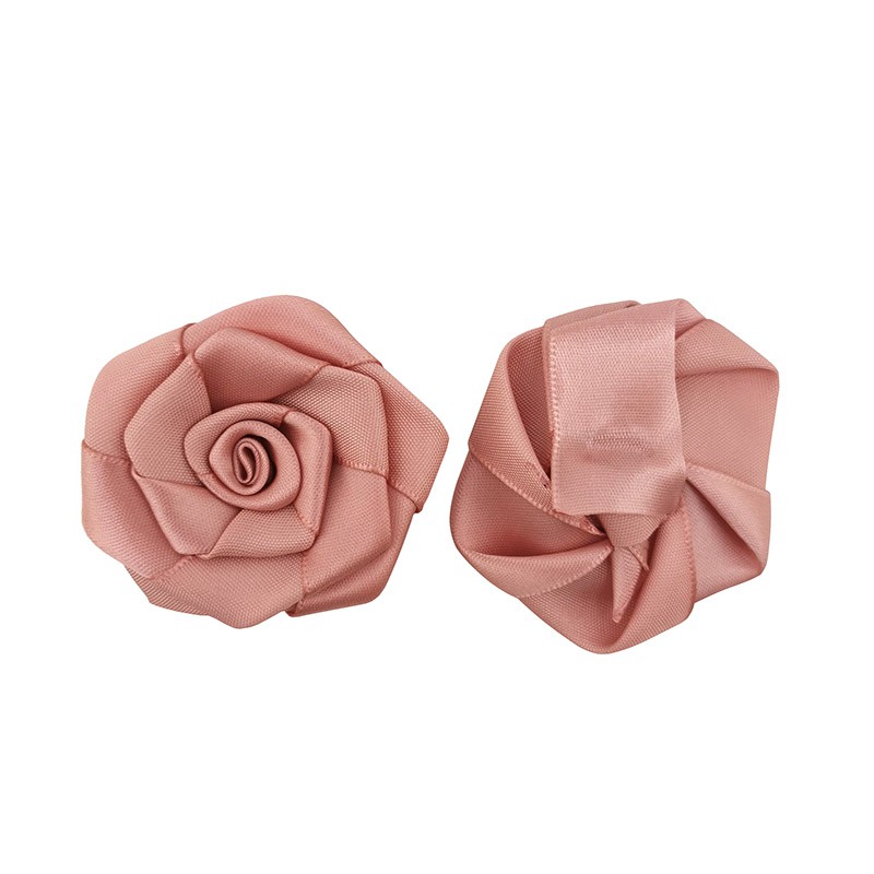 30pcs/pack of 60mm wide Handmade Satin Rose Ribbon Rosettes Fabric ...
