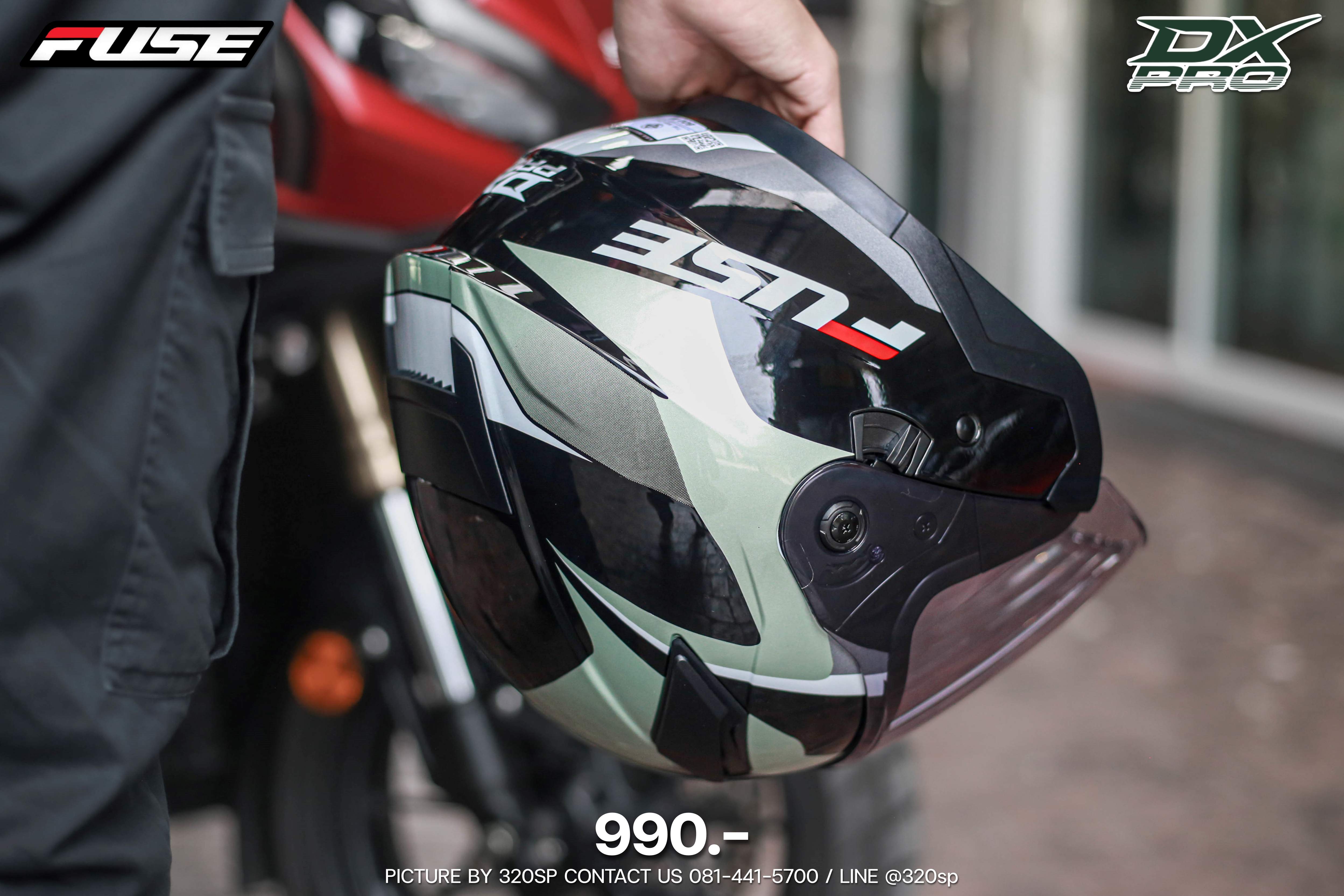 หมวกกันน็อคครึ่งใบ FUSE รุ่น DX-PRO 7 ลายล่าสุด ส่งไว - 320SP - ThaiPick