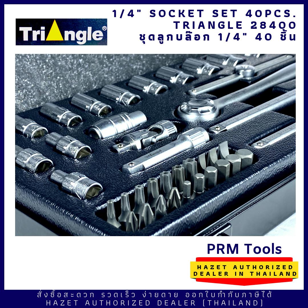 TRIANGLE Unigrip System 28400 socket set 1/4" 40 pcs. ชุดลูกบล๊อก 1/4 ...