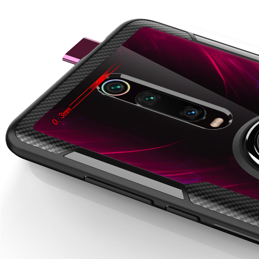 Xiaomi Redmi K20/K20 Pro/Mi 9T/9T Pro Case,EabHulie Carbon Fiber Design Clear Crystal Case with ...