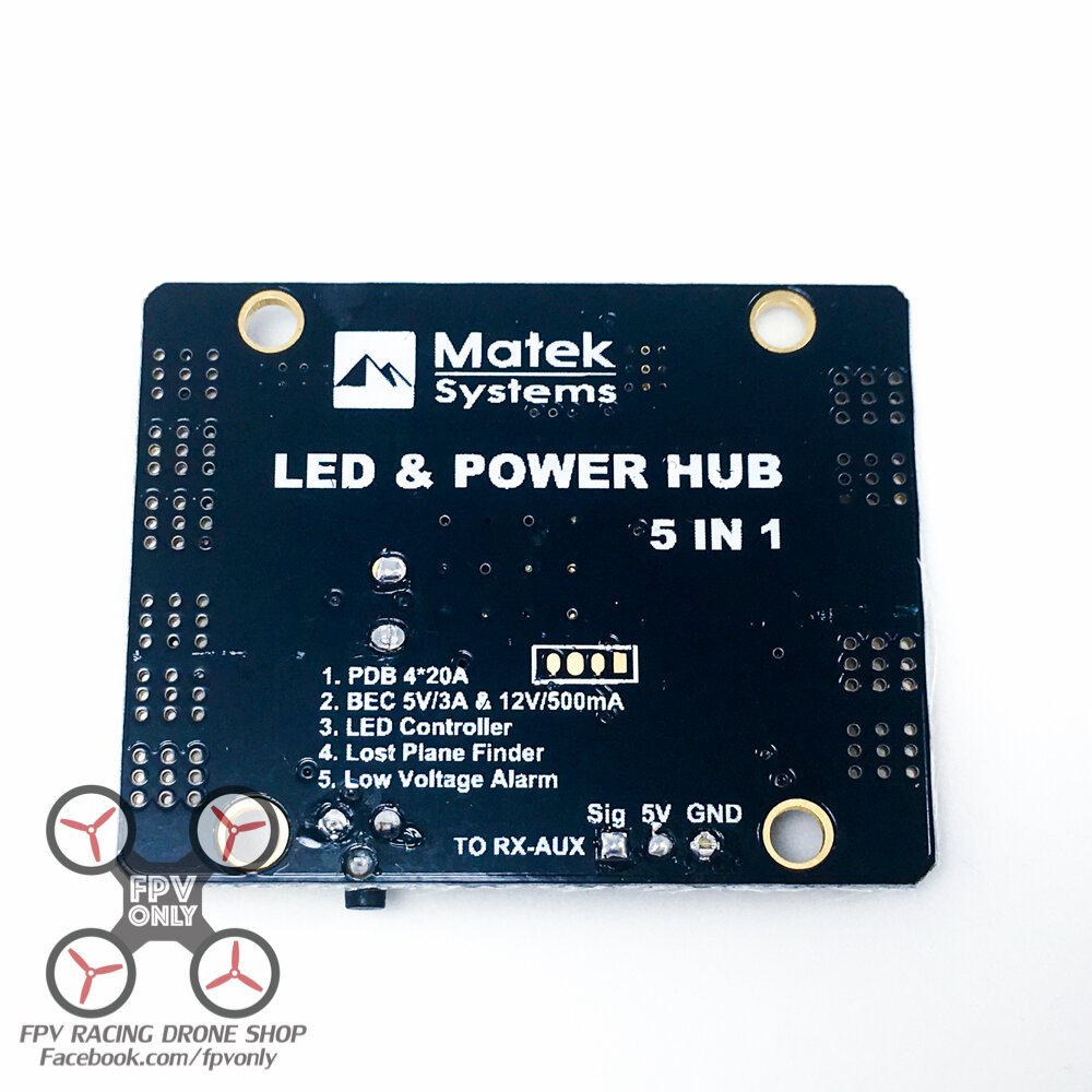 Matek LED & POWER HUB 5in1 V3 Power Supply Board + BEC 5V 12v + Low ...