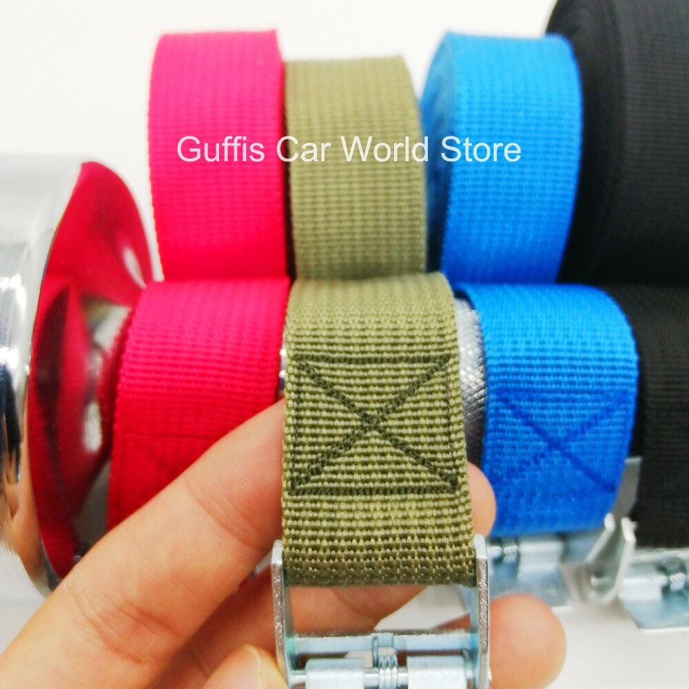 2.5M Car Motorcycle Bike Strong Ratchet Belt Car Tension Rope Cargo ...