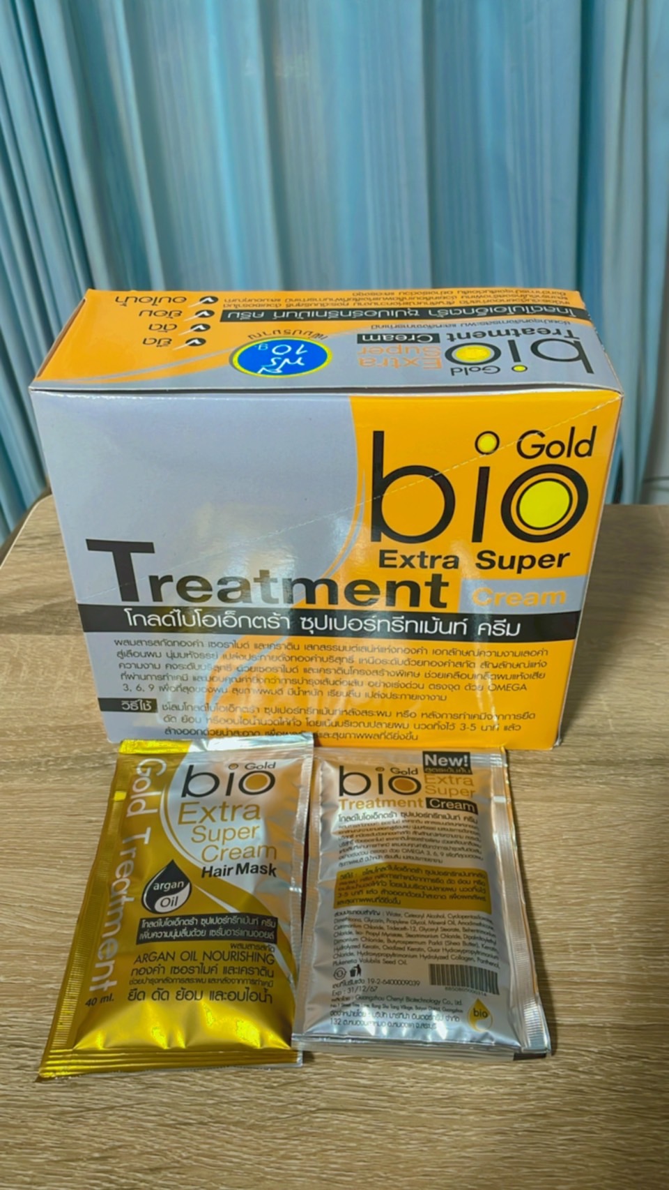 Bio Gold Extra Super Treatment ทรีทเม้นไบโอ โกลด์ (สีเหลืองทอง) แบบซอง1 ...