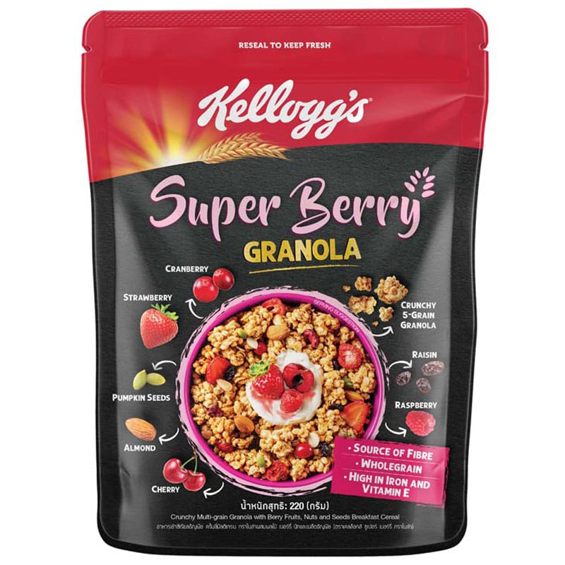 Kelloggs Super Berry Granola 220g. Fast shipping cereal | Lazada.co.th