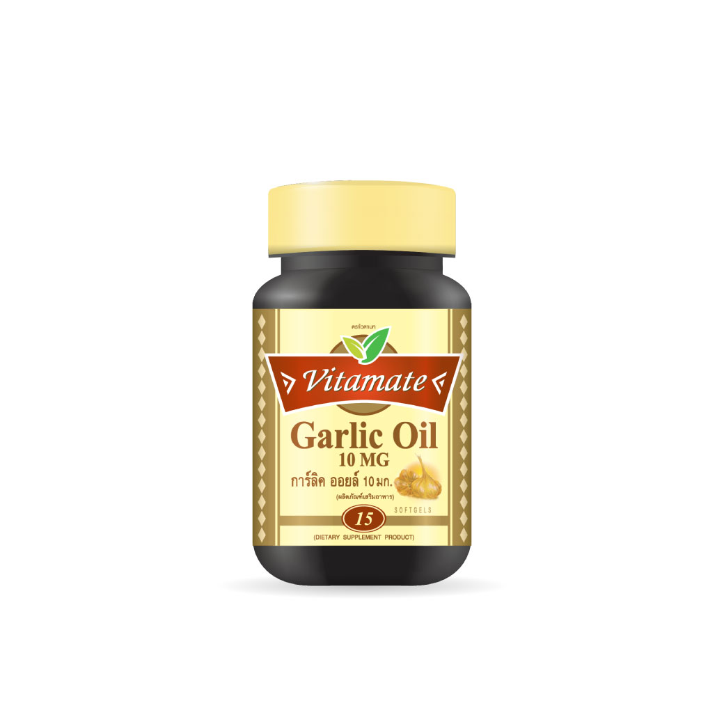 ราคาพิเศษ Vitamate Garlic Oil 10mg.15เม็ด ควบคุมไขมันในเลือด - MixASale