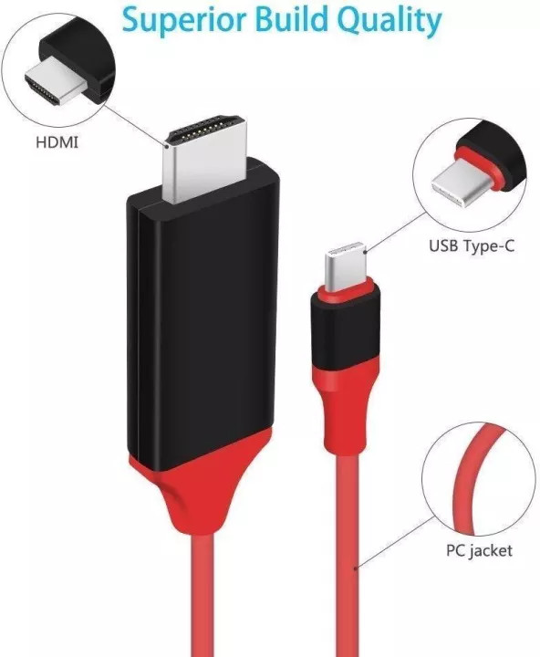 สายแปลง USB C to HDMI Cable Type C to HDMI Video Adapter For Macbook ...