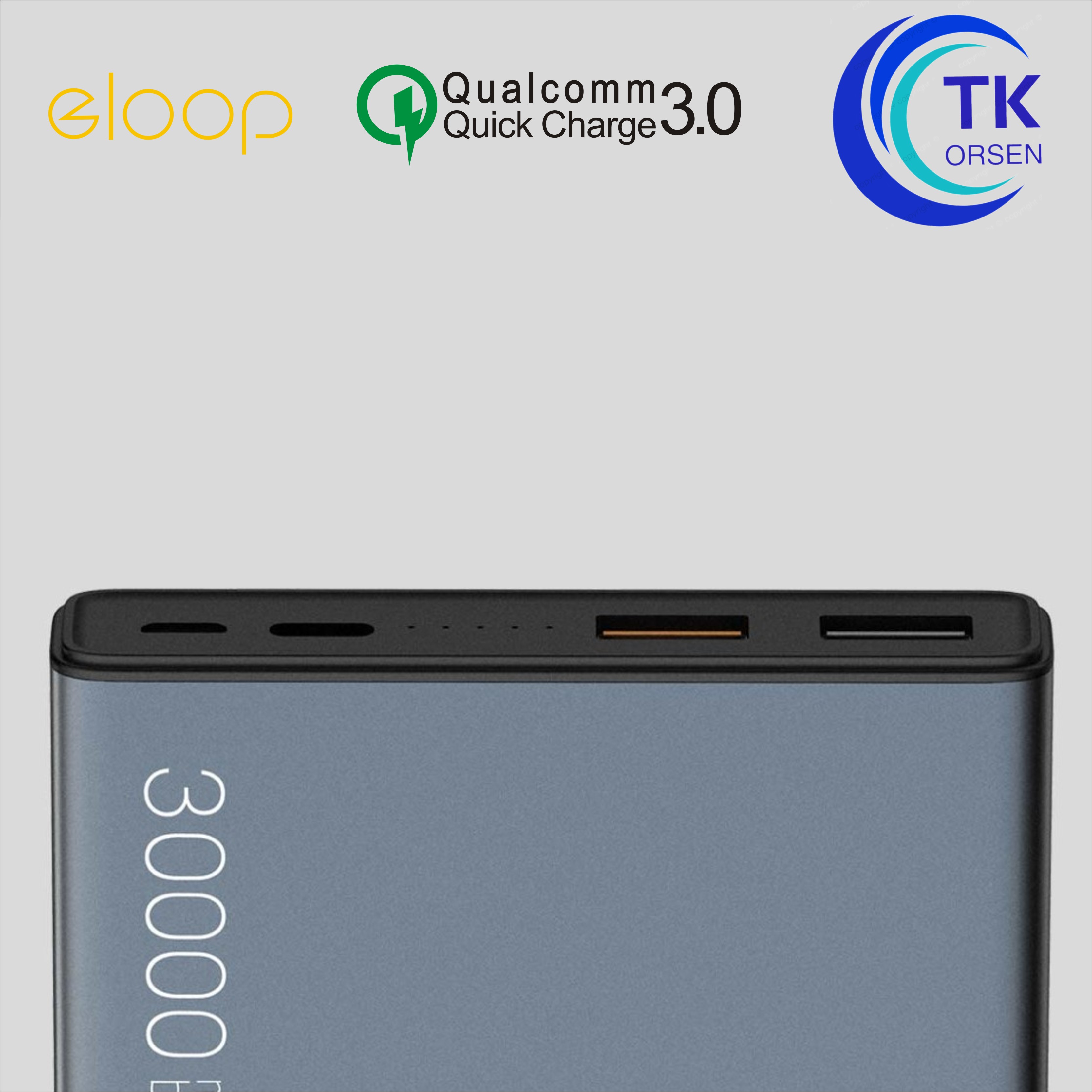 คูปองลด2010 Eloop E29 แบตสำรอง 30000mAh QC3.0 PD 18W ชาร์จเร็ว Power Bank Fast Quick Charge ของ ...