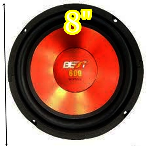 BEST ดอกลำโพง 8 นิ้ว4-8 Ohms รุ่น BW-805R 600 วัตต์ PMPO สีแดง - steve44 shop - ThaiPick
