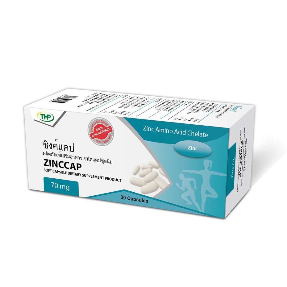 THP ซิงค์อาหารเสริม zinccap พรีมาแคป กล่องละ 30 แคปซูล | Lazada.co.th