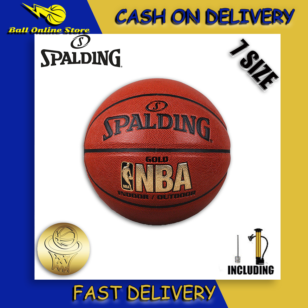 Spalding No.7 ลูกบาสเก็ตบอล หนัง PU ใช้ในร่มและกลางแจ้ง มีที่ปั้ม - Burning Ball Store - ThaiPick