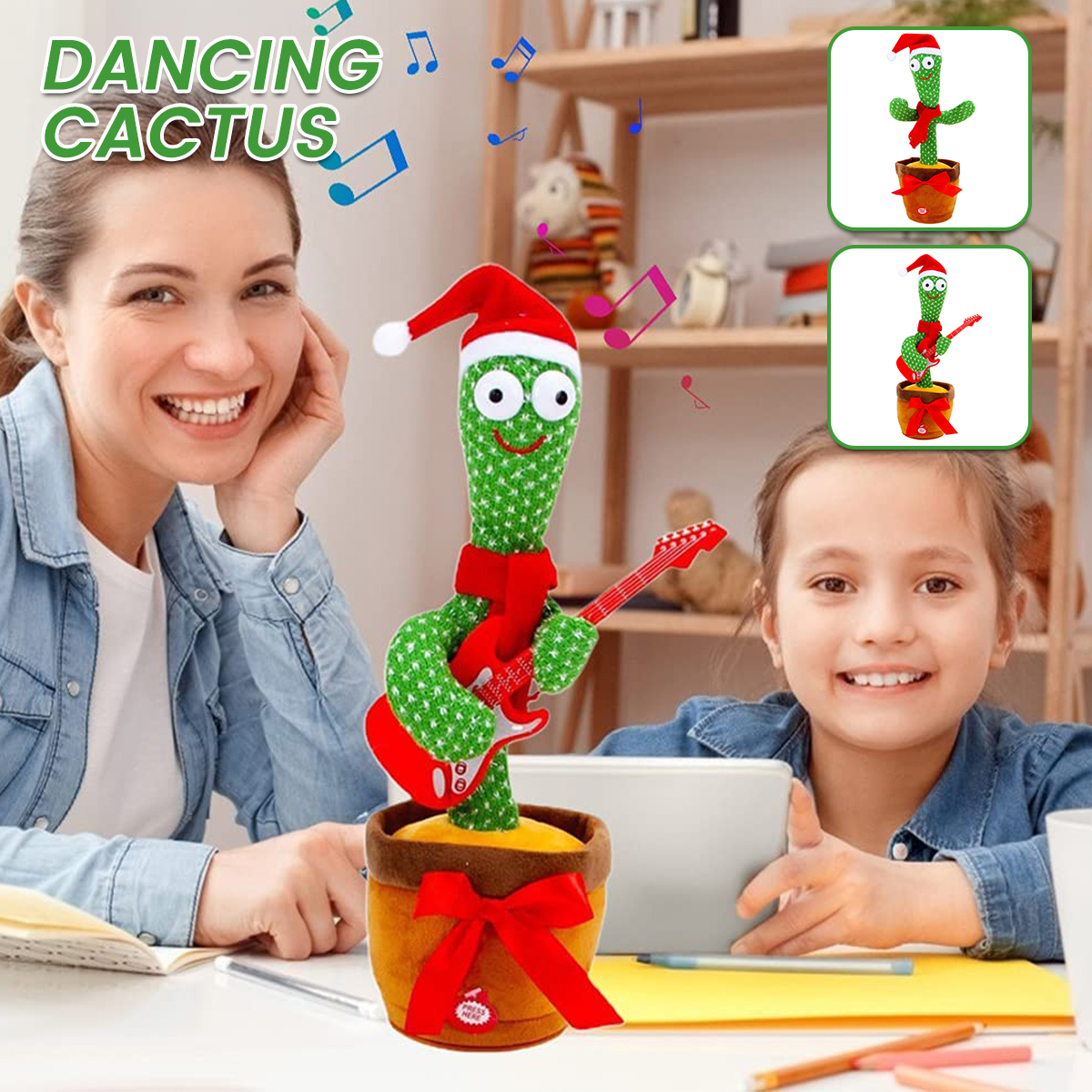 Christmas Cactus Toy Electric Dancing Cactus Can Sing Plant Cactus Toy ...