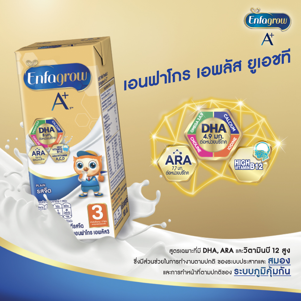 นมกล่อง เอนฟาโกร ยูเอชที สูตร4 ชนิดจืด (24 กล่อง) x2 ลัง Enfagrow UHT ...