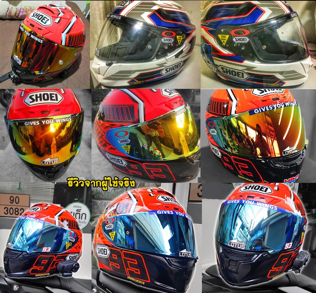 สติ๊กเกอร์ติดชิวหมวกกันน็อต SHOEI / Sticker Helmet Sticker SHOEI ...