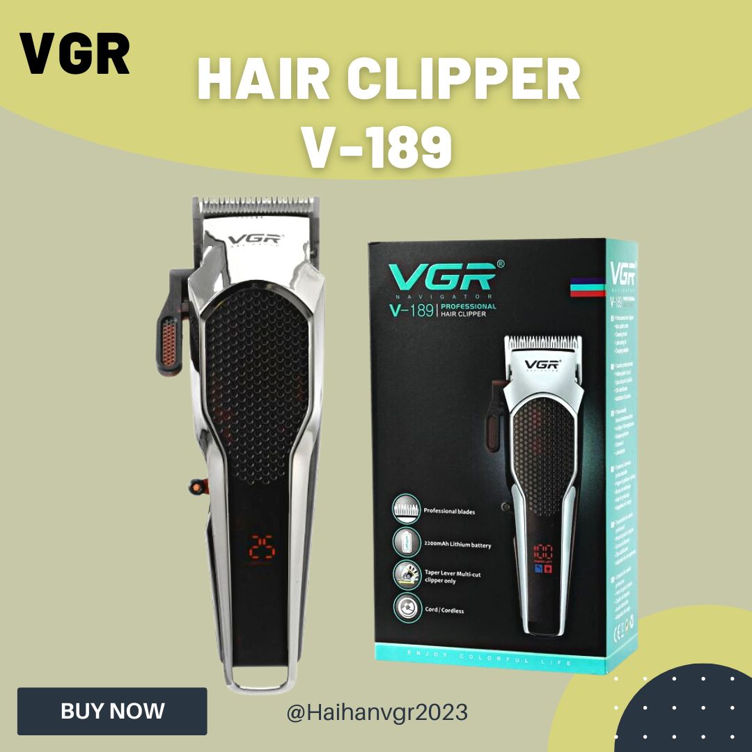 VGR ปัตตาเลี่ยนตัดผมไร้สาย รุ่น V-189 ปัตตาเลี่ยนตัดผมแบบไร้สาย มีจอ ...