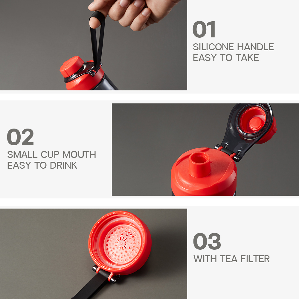 CMSH กระบอกน้ำเด็กไปโรงเรียน ขวดน้ำพกพาแบบยกดื่ม tritan bottle 670ml/420ml - TKK THAILAND - ThaiPick