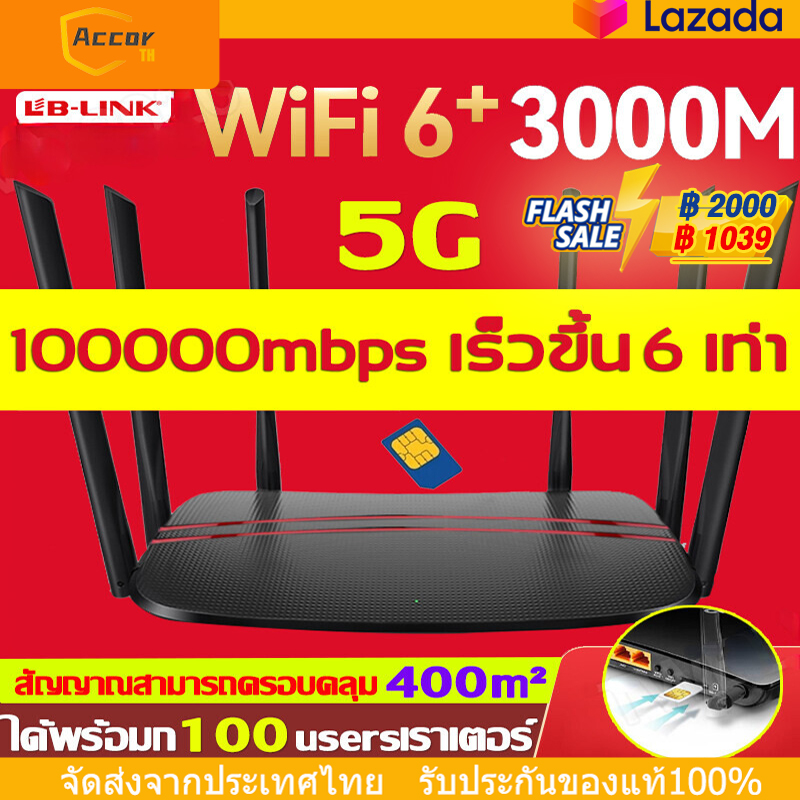 อินเทอร์เน็ตเร็วกว่าจรวดเราเตอร์ใส่ซิม เลาเตอร์wifiใสซิม 4G พร้อมกัน 100 users Wireless Router ...