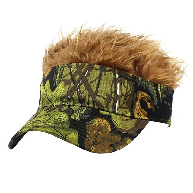 2022 Baseball Cap With Spiked Hairs Wig Baseball Hat With Spiked Wigs ...