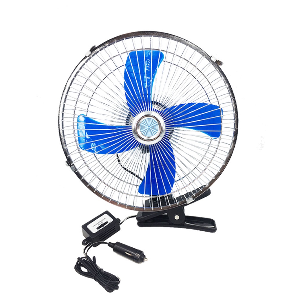 LYNX Fan พัดลมติดรถยนต์ ขนาด 10 นิ้ว 12V ชนิดหนีบ ปรับระดับได้ ส่ายไปมา ...