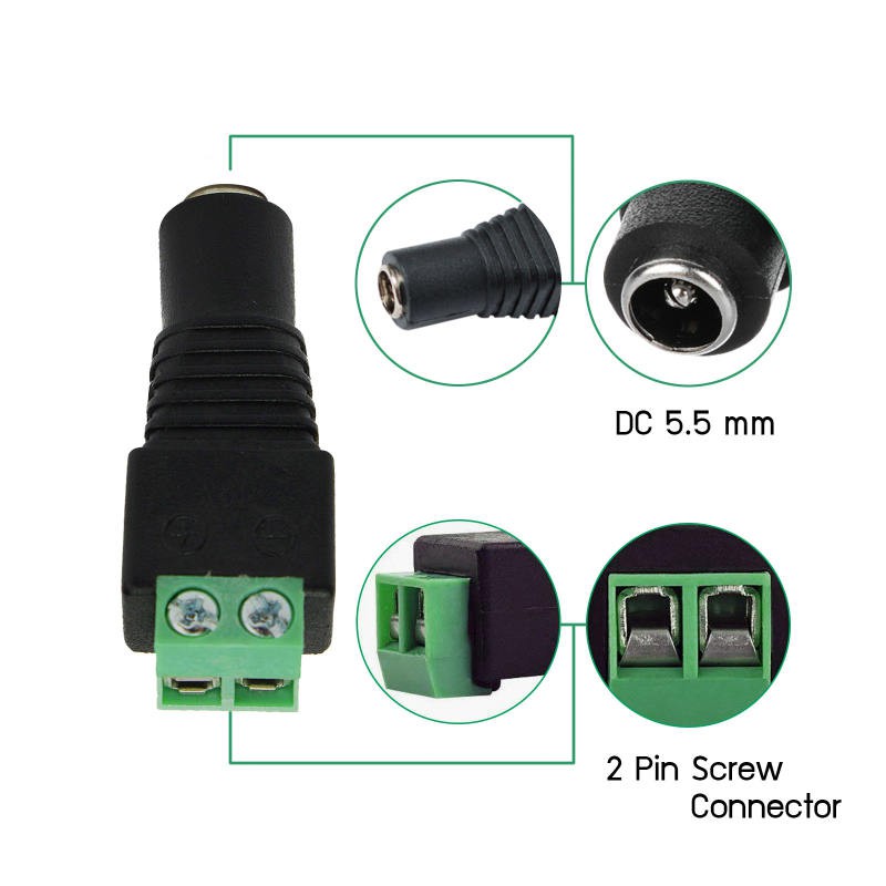 โปรโมชั่นขายดี kaidi หัวแจ็ค DC power balun ตัวผู้และตัวเมีย 10 ตัว แบบ ...