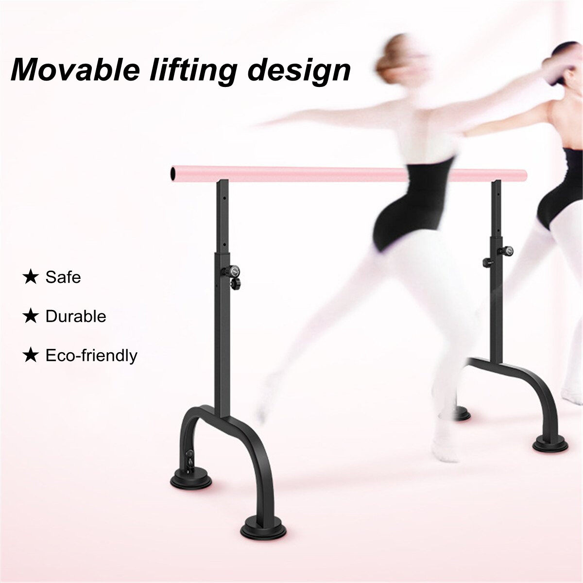 LK(ขายดี)Steel Ballet Dance Barre Bar Home Gym Fitness Freestanding ...