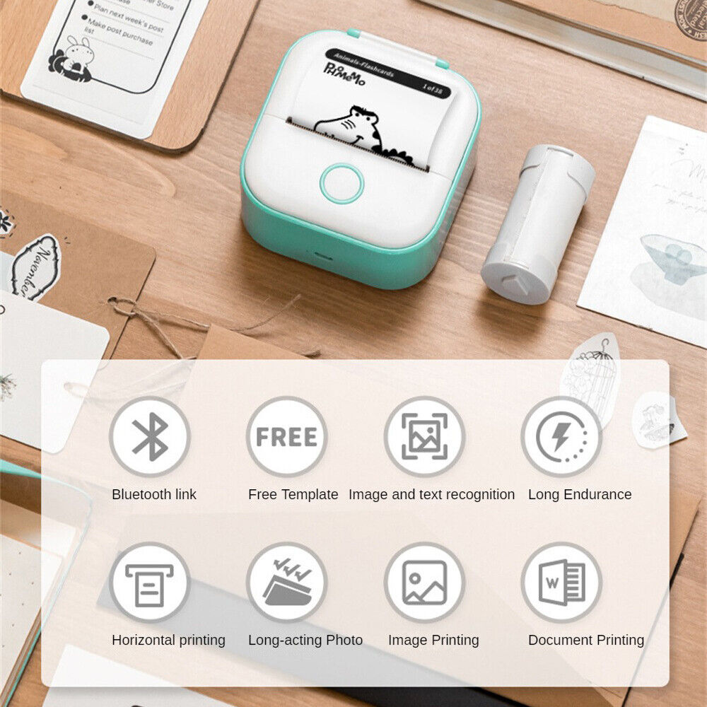 Phomemo T02 Mini Label Maker Portable Photo Printer Thermal Printing ...