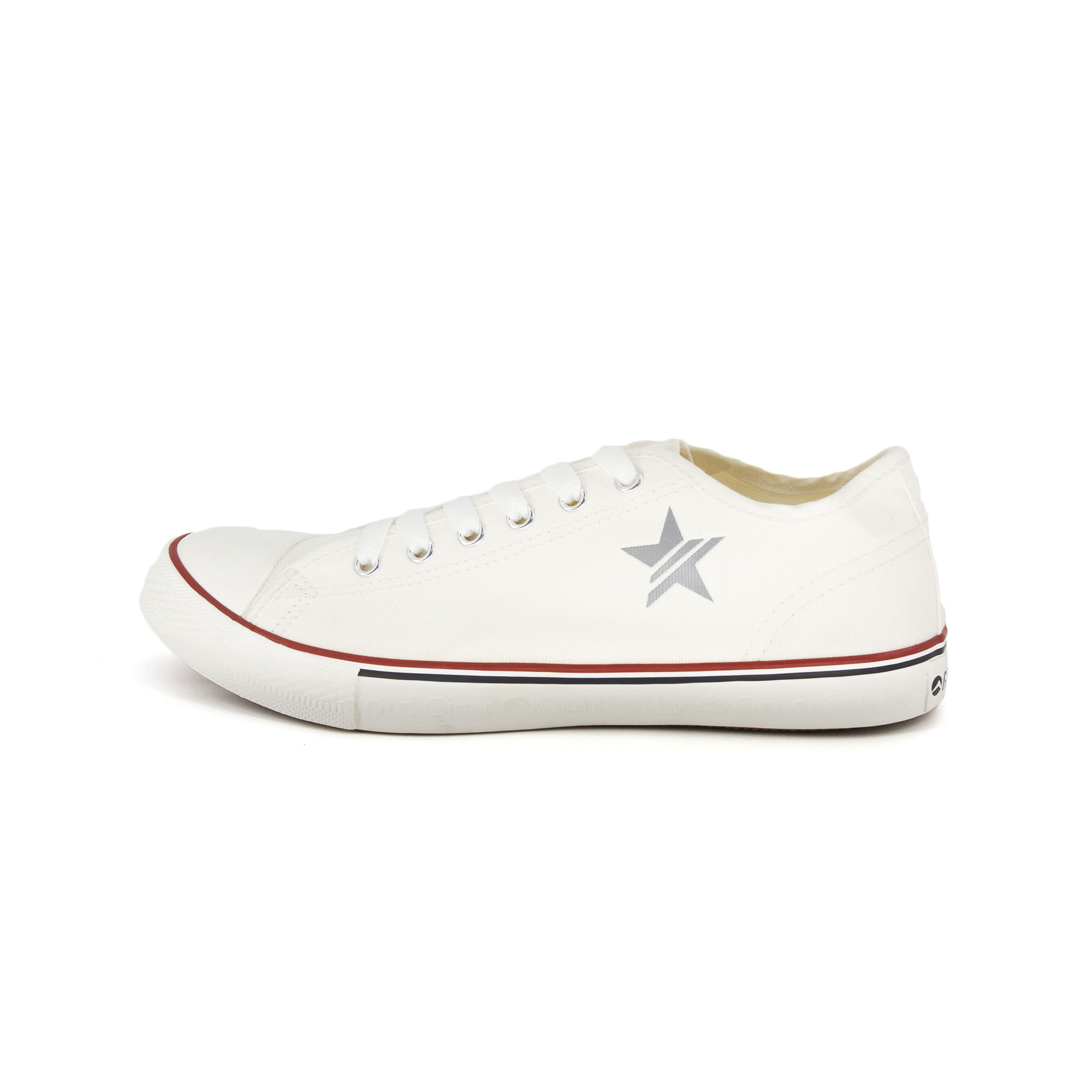 รองเท้าผ้าใบ ผูกเชือก พื้นยางพารา โลโก้นูน ดาวสะท้อนแสง SIZE37-45 ส่งตรงจากโรงงานแท้100% รุ่น ...