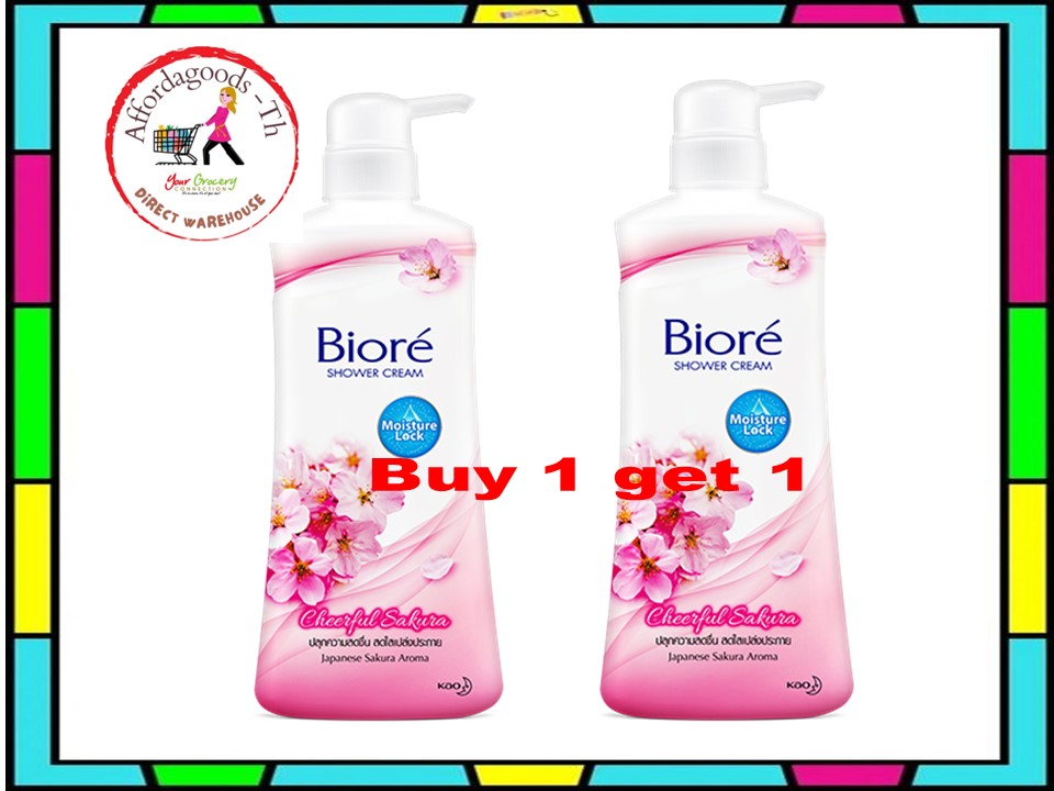Biore shower cream, Moisture rich, Healthy plus and Sakura sensation ...