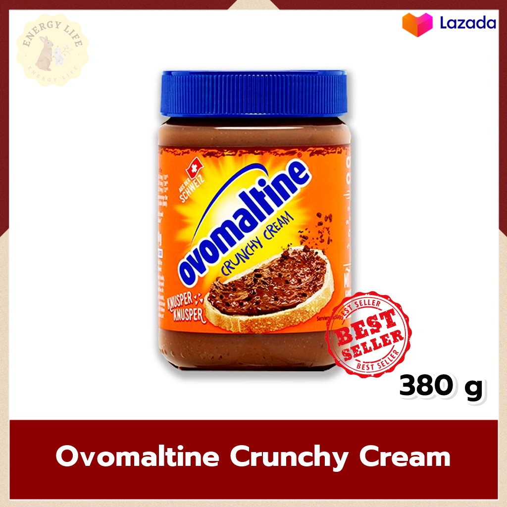 Ovomaltine Crunchy Cream 380 g โอโวมอลติน ครั้นชี่ ครีมช็อกโกแลต 380 ...