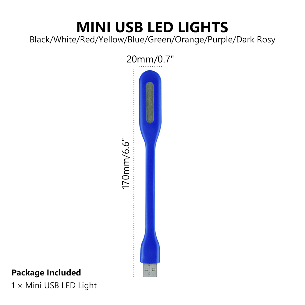 5V Mini USB LED Light DC Flexible Portable Bank Notebook Night Super Bright Book Power ...