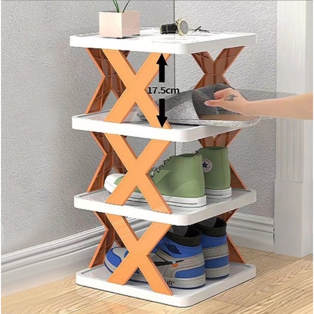 ชั้นวางรองเท้า ใส่รองเท้าแบบเรียบง่าย ขนาดเล็ก เก็บรองเท้าหลายชั้นเข้ามุม B691 - DDSHOP888 ...