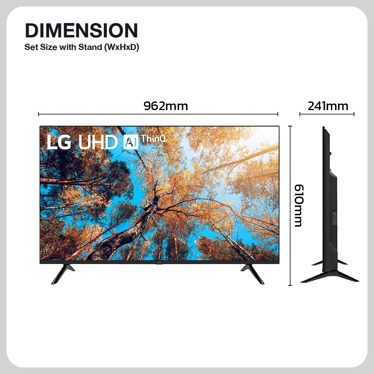 LG UHD TV UQ7050 สมาร์ททีวี 4K ขนาด 43 รุ่น 43UQ7050 43UQ7050PSA ...