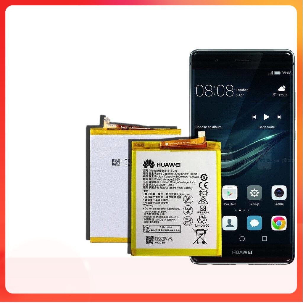 แบตเตอรี่สำหรับ Huawei P9 รุ่น: HB366481ECW EVA-AL00 EVA-AL10 EVA-TL00 ...