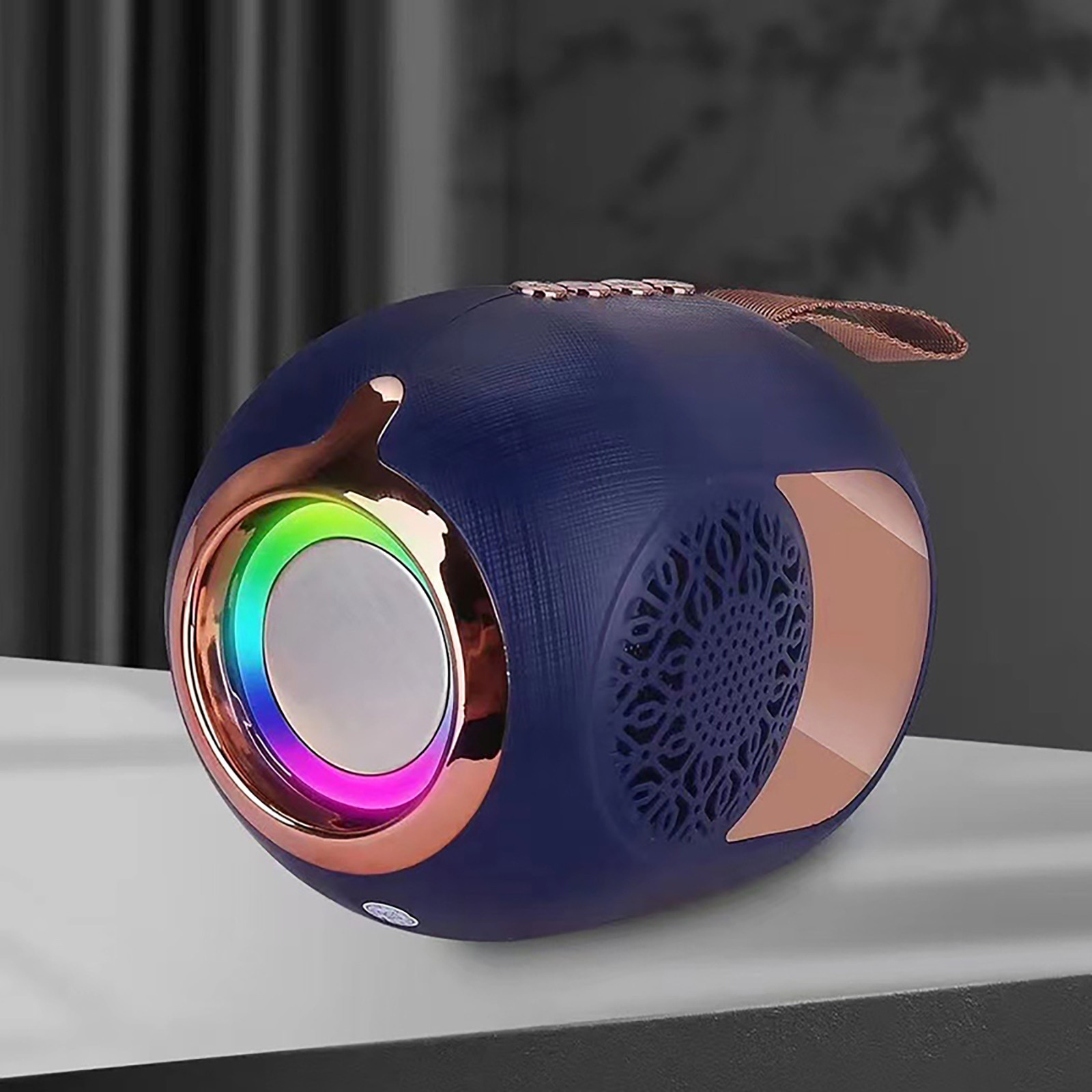 s Bluetooth Speaker Portable Mini Card Audio Colorful Light Speaker 360 ...