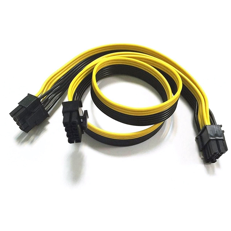 PCI-E 8 Pin Male to Dual 8 Pin (6+2) Male PCI Express Power Adapter ...